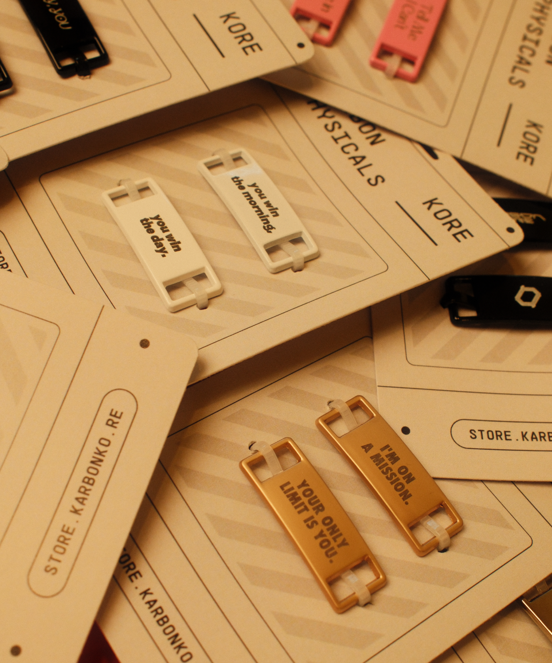 Stride Locks - A Custom Engraved Shoelace Tag – Karbon Kore